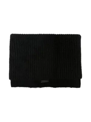 Saint Laurent Ribbed-knit Ribbed Scarf - Black