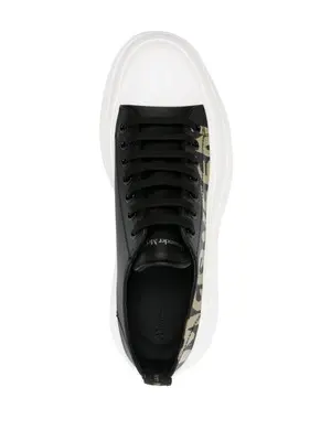 Alexander McQueen Tread Slick Lace-up Sneakers - Black