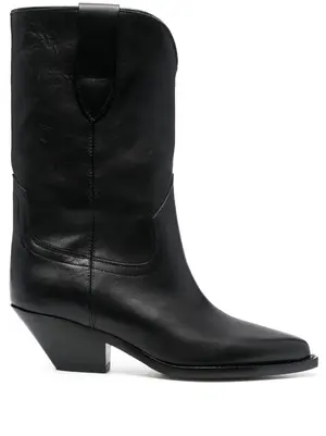 Isabel Marant Étoile Dahope 50mm Leather Cowboy Boots - Black