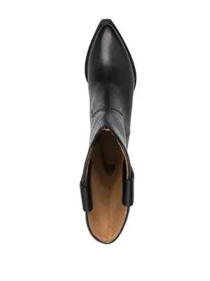 Isabel Marant Étoile Dahope 50mm Leather Cowboy Boots - Black