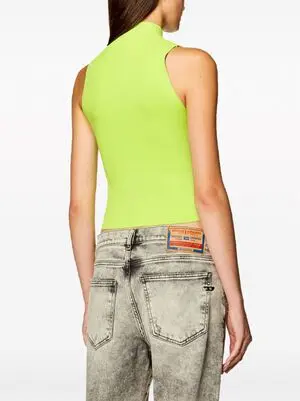 DIESEL® Ribbed Knit Mock Neck Top