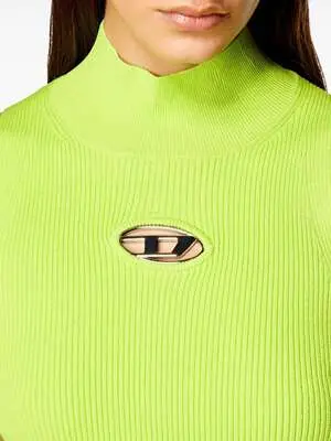 DIESEL® Ribbed Knit Mock Neck Top
