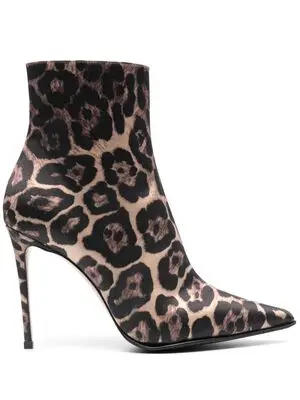 LE SILLA Eva 100mm Leopard-print Boots