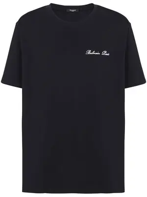 Balmain Logo-embroidered Cotton T-shirt