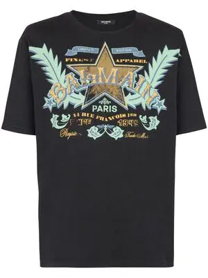 Balmain Western-print Cotton T-shirt