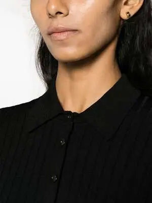 NENSI DOJAKA Straight-point Collar Pleated Top