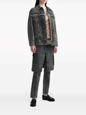 GANNI Frayed-detail Washed Jacket