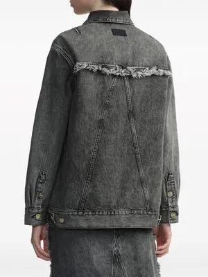 GANNI Frayed-detail Washed Jacket