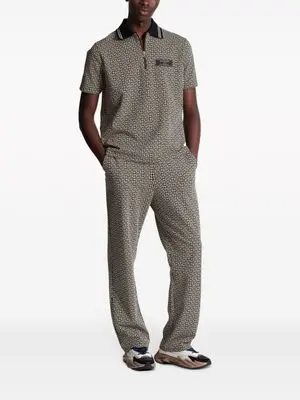 Balmain Pb Labyrinth Jacquard Polo Shirt - Black