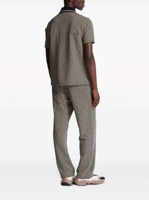 Balmain Pb Labyrinth Jacquard Polo Shirt - Black
