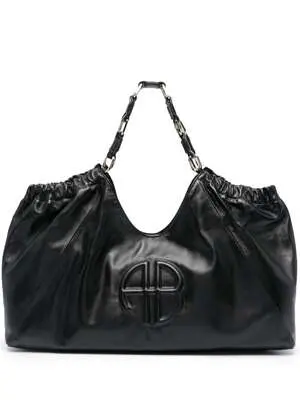 ANINE BING Logo-embossed Leather Tote Bag