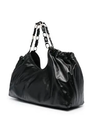 ANINE BING Logo-embossed Leather Tote Bag