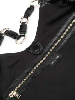 ANINE BING Logo-embossed Leather Tote Bag