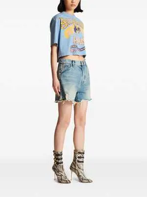 Balmain Mid-rise Denim Shorts