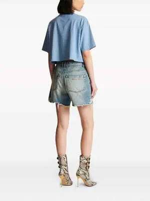 Balmain Mid-rise Denim Shorts