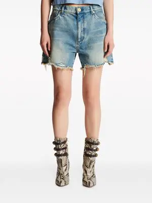Balmain Mid-rise Denim Shorts