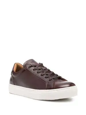 Boggi Milano Panelled Leather Sneakers - Brown