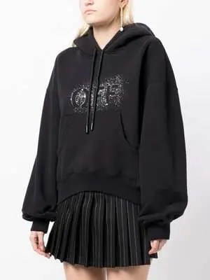Off-White Spray-paint Logo Cotton Hoodie