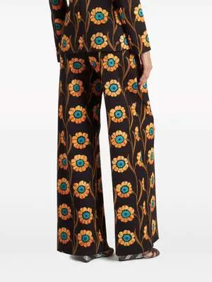 La DoubleJ La Comasca Floral-print Trousers
