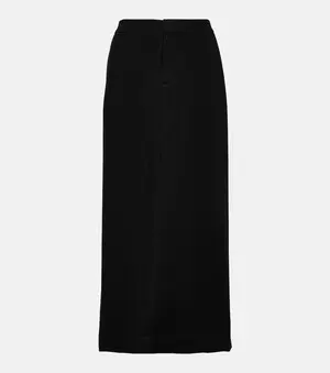 Vince Flannel Maxi Skirt - Black