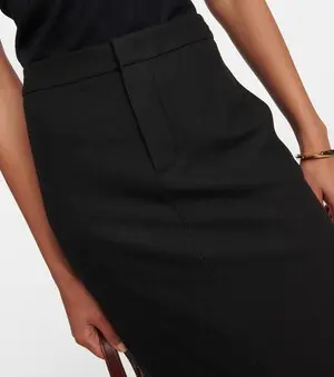 Vince Flannel Maxi Skirt - Black