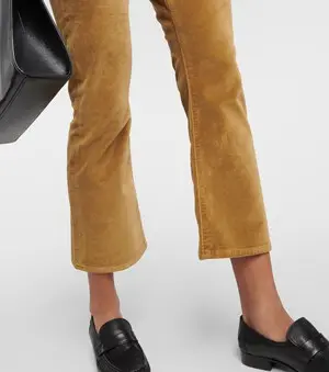 FRAME Le Crop Mini Boot Velveteen Jeans - Beige