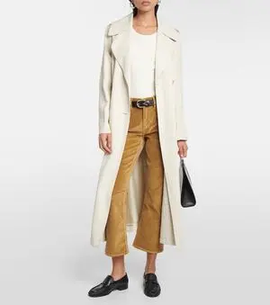 FRAME Le Crop Mini Boot Velveteen Jeans - Beige