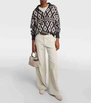 Brunello Cucinelli Jacquard Wool-blend Sweater