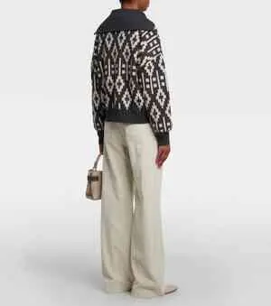 Brunello Cucinelli Jacquard Wool-blend Sweater