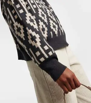 Brunello Cucinelli Jacquard Wool-blend Sweater
