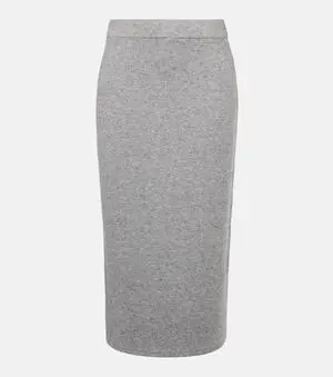 Vince Jersey Midi Skirt - Grey