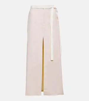 SIR. Dune Mid-rise Maxi Skirt - White