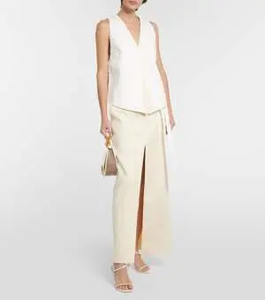 SIR. Linen-blend Maxi Skirt