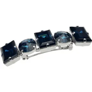 L. Erickson L. Erickson Sienna Swarovski Crystal Barrette Montana/silver