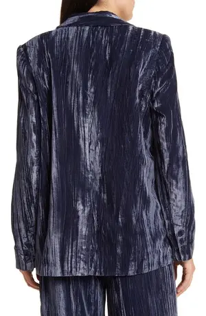 Treasure & Bond Relaxed Fit Textured Velvet Blazer