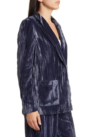Treasure & Bond Relaxed Fit Textured Velvet Blazer