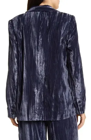 Treasure & Bond Relaxed Fit Textured Velvet Blazer