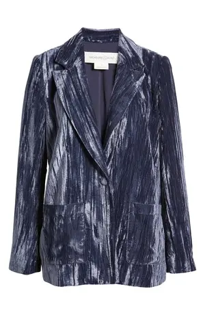 Treasure & Bond Relaxed Fit Textured Velvet Blazer
