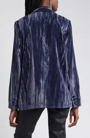 Treasure & Bond Relaxed Fit Textured Velvet Blazer