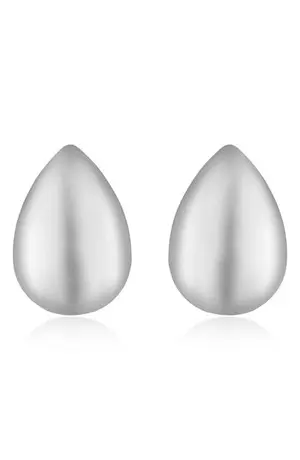 Ettika Teardrop Stud Earrings - Rhodium