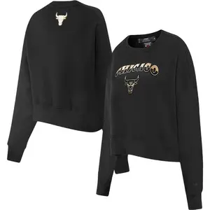 PRO STANDARD Chicago Bulls Glam Cropped Pullover Sweatshirt