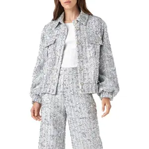 English Factory Sequin Tweed Jacket - Silver