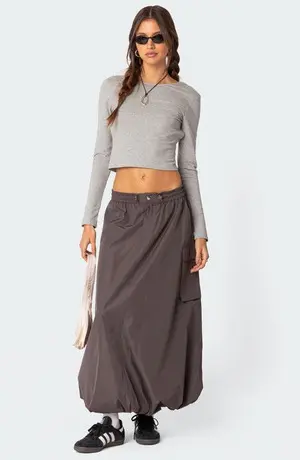 EDIKTED Bubble Hem Maxi Skirt