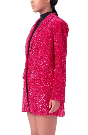 Endless Rose Sequined Velvet Blazer