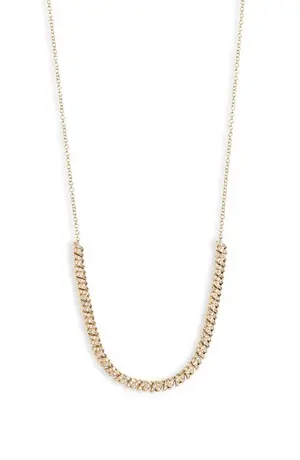 Ef Collection Diamond Twist Frontal Necklace - Yellow Gold