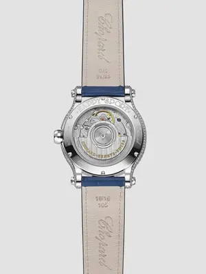 Chopard Happy Sport White Gold, 2.53 Tcw Diamond, Multi-gemstone & Leather Watch