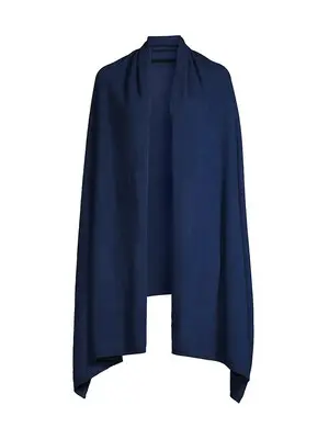 Sofia Cashmere Cashmere Knit Wrap Navy