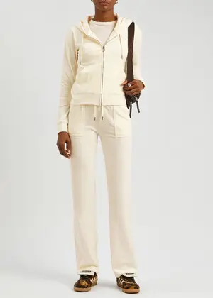 Juicy Couture Del Ray Logo Velour Sweatpants