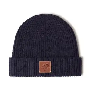 Mulberry Mulberry Ribbed Beanie Navy