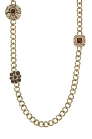 Chanel Cc Charm Embellished Necklace - Multi
